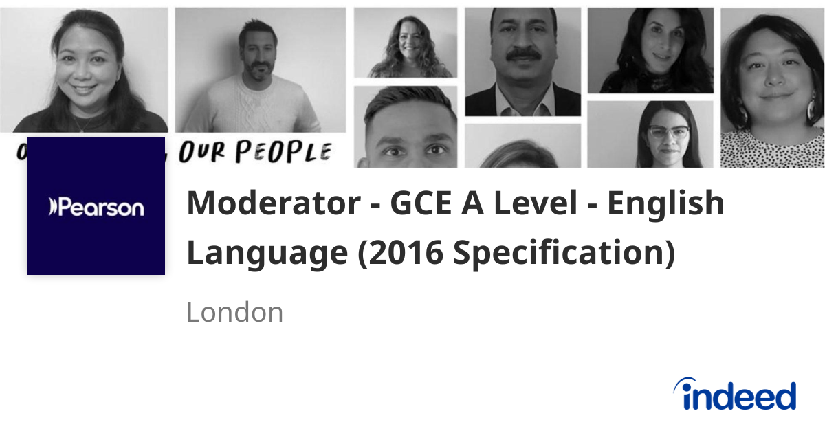 Moderator - GCE A Level - English Language (2016 Specification ...