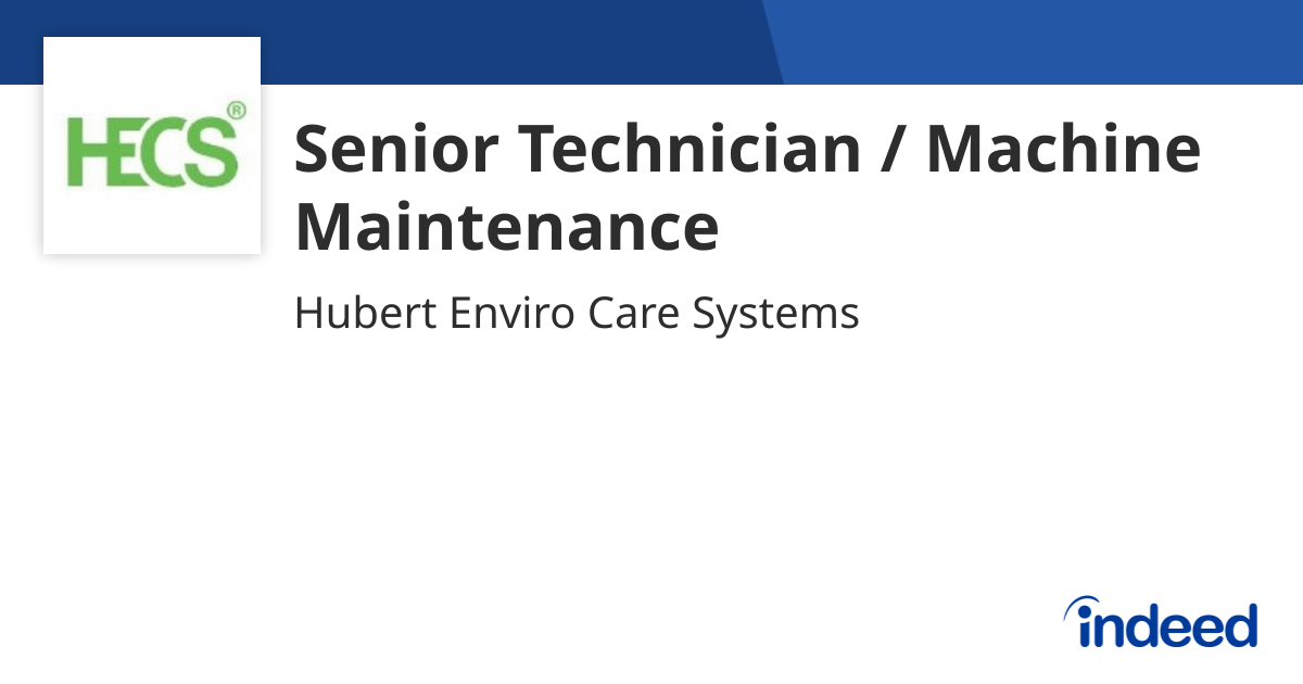 Senior Technician / Machine Maintenance - Oragadam, Chennai, Tamil Nadu - Indeed.com