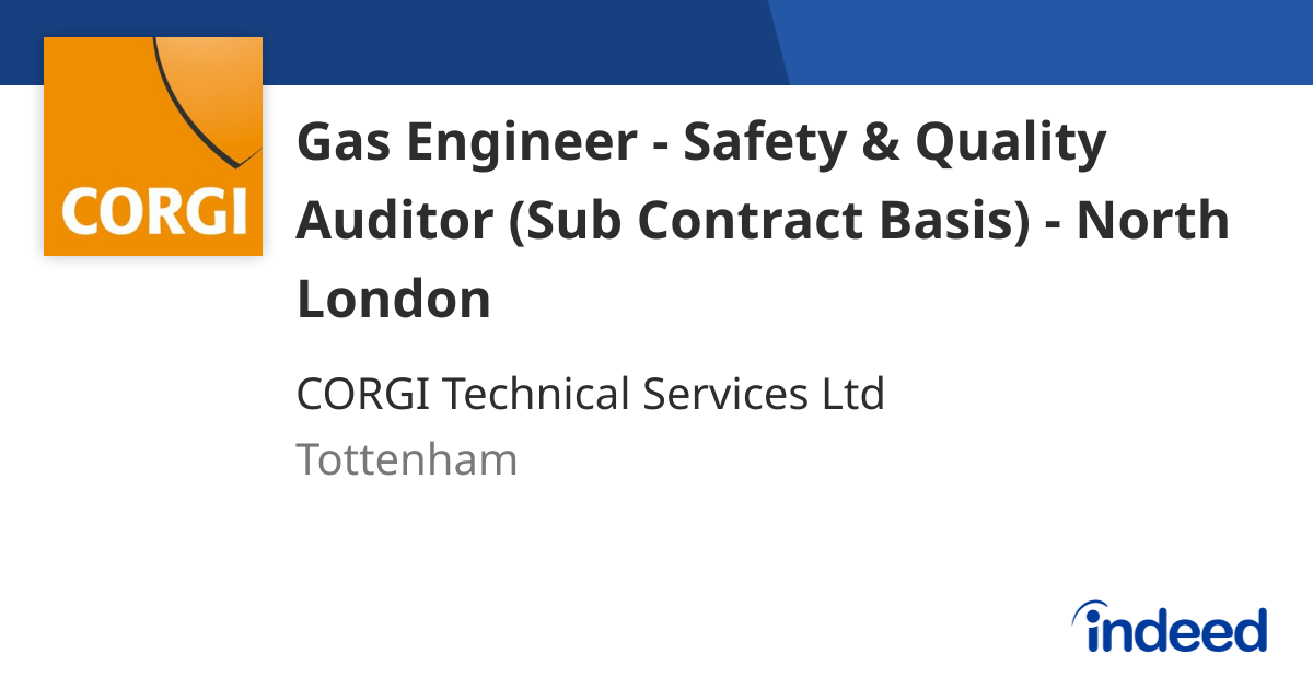 Gas Engineer - Safety & Quality Auditor (Sub Contract Basis) - North ...