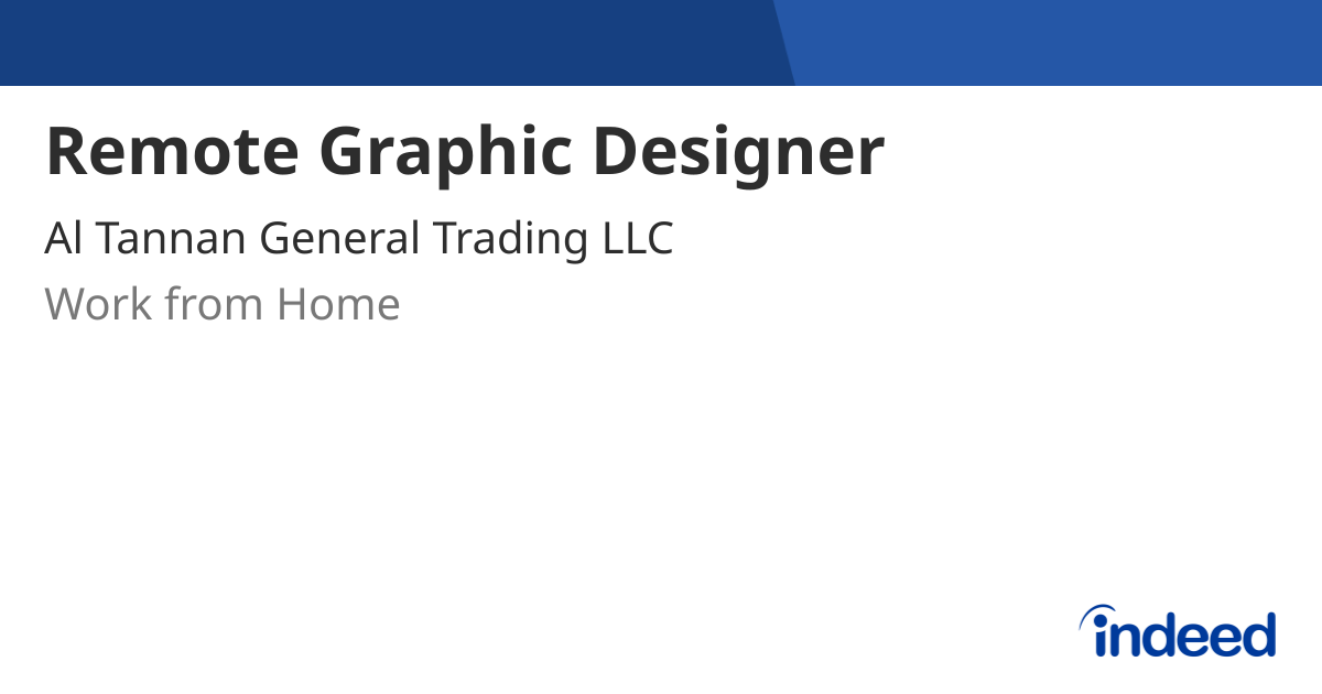 Remote Graphic Designer - Work from Home - Indeed.com