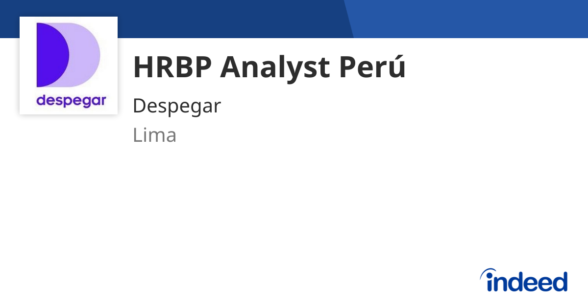 HRBP Analyst Perú - Lima, Lima - Indeed.com