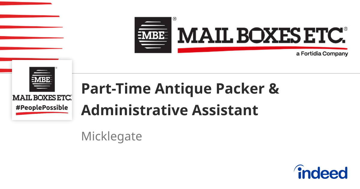Part-Time Antique Packer & Administrative Assistant - Micklegate YO1 ...
