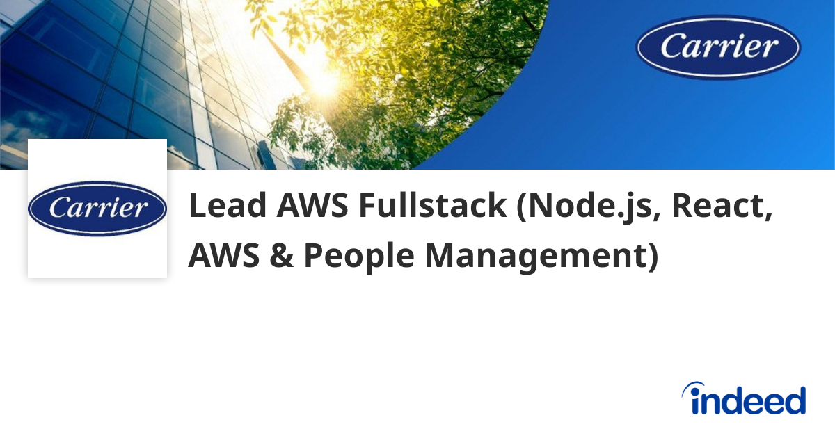 Lead AWS Fullstack (Node.js, React, AWS & People Management) - Hyderabad, Telangana - Indeed.com