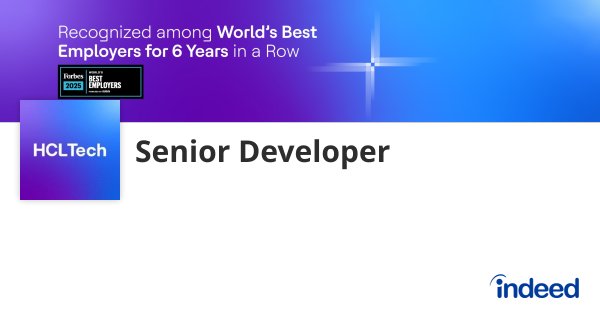 Senior Developer - Chennai, Tamil Nadu - Indeed.com