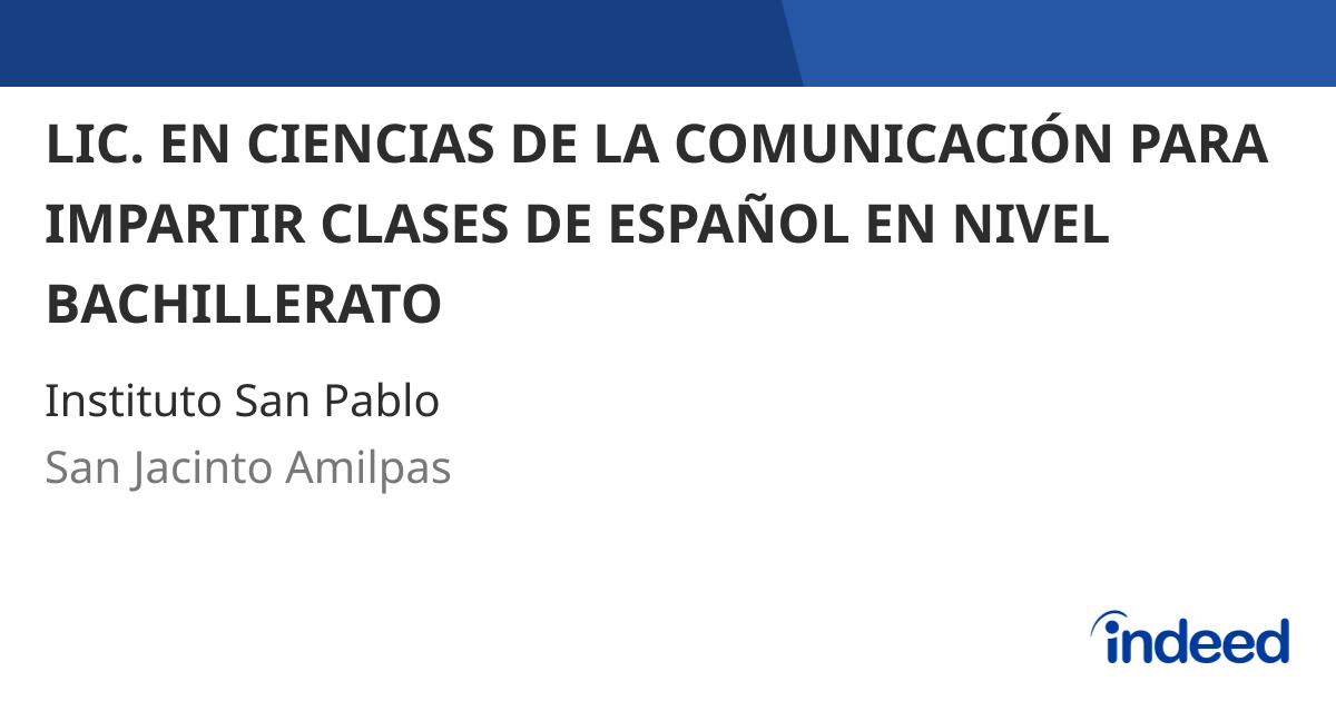 LIC. EN CIENCIAS DE LA COMUNICACIÓN PARA IMPARTIR CLASES DE ESPAÑOL EN ...