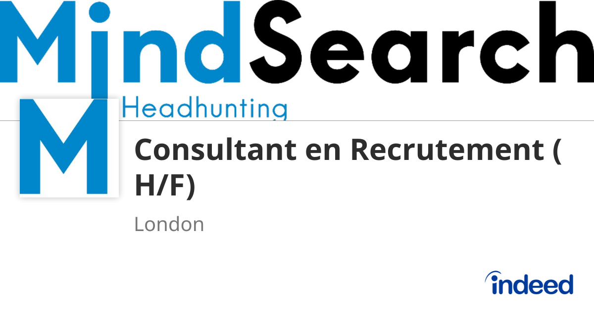 Consultant en Recrutement ( H/F) - London W6 - Indeed.com