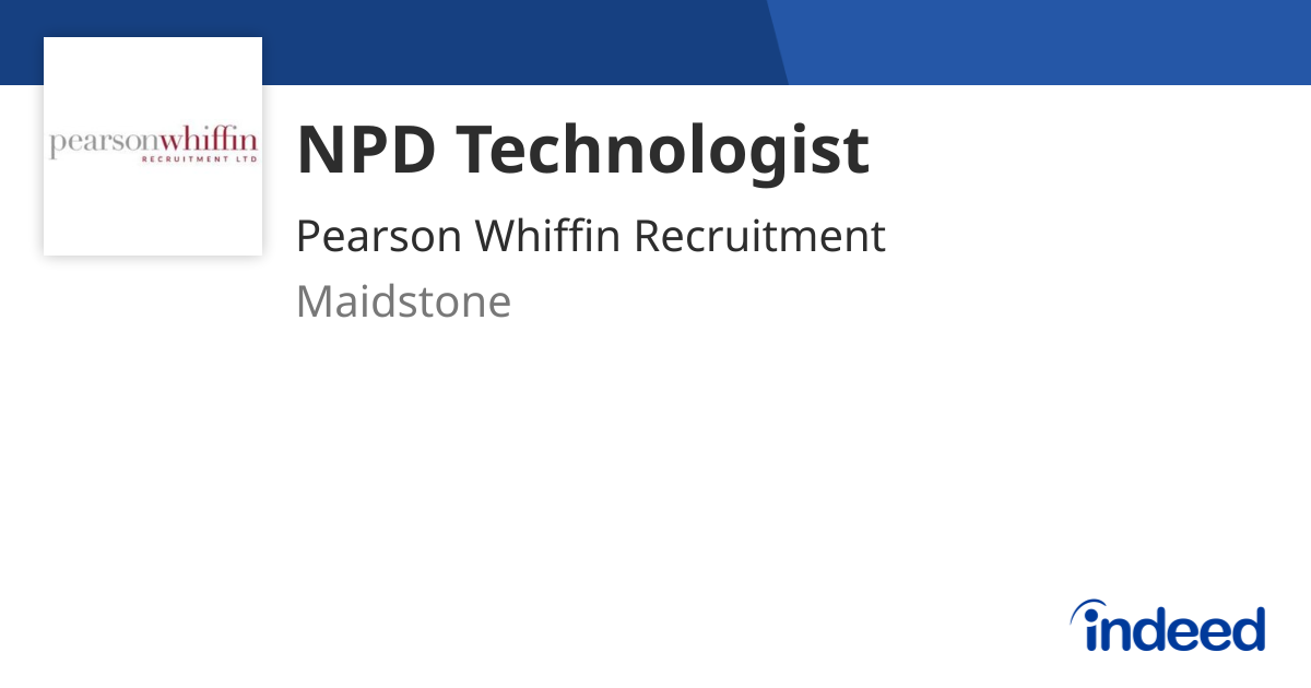 NPD Technologist - Maidstone - Indeed.com
