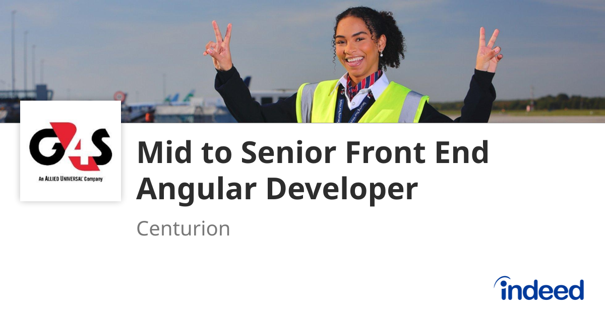 Mid to Senior Front End Angular Developer - Centurion, Gauteng - Indeed.com