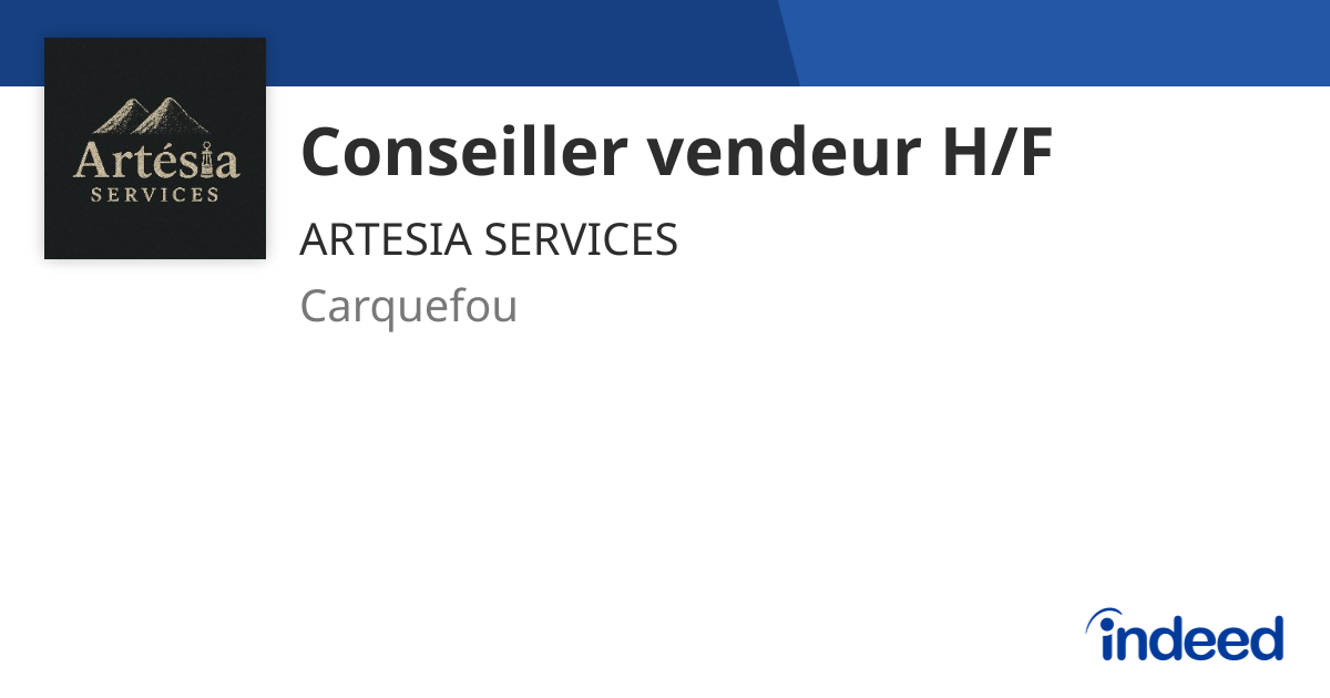 Conseiller vendeur H/F - 44470 Carquefou - Indeed.com
