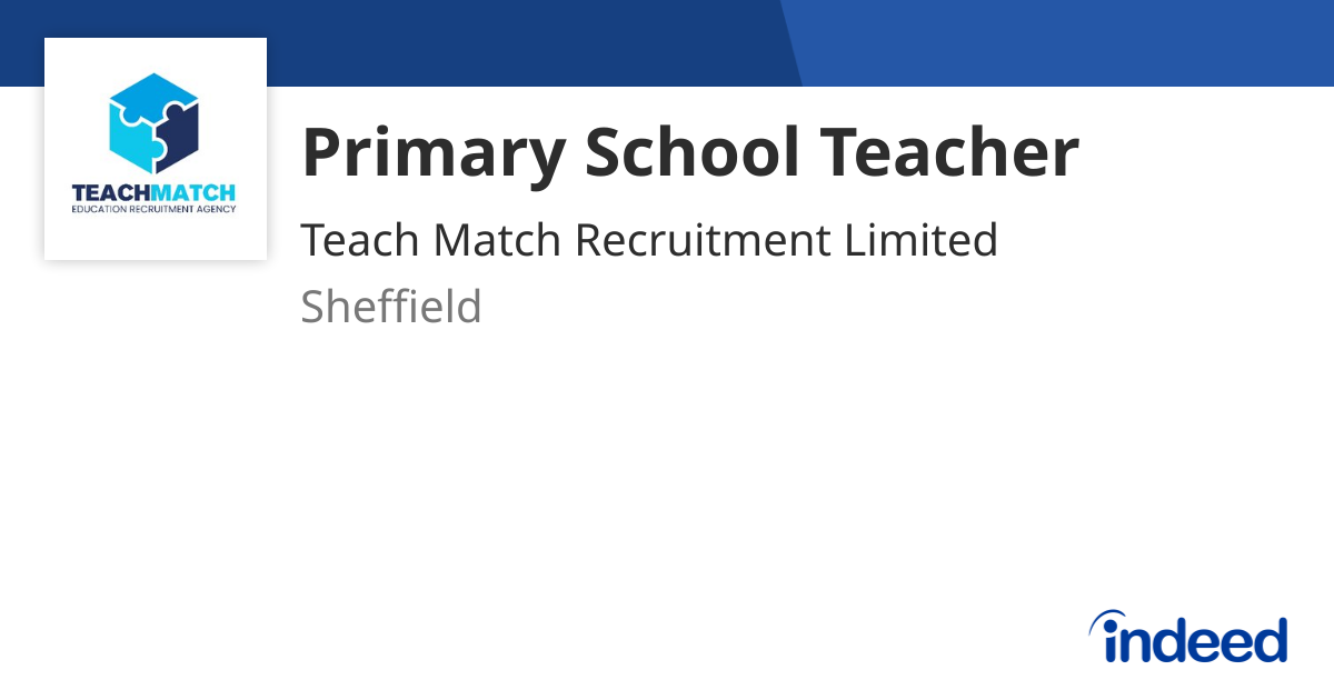 Primary School Teacher - Sheffield - Indeed.com