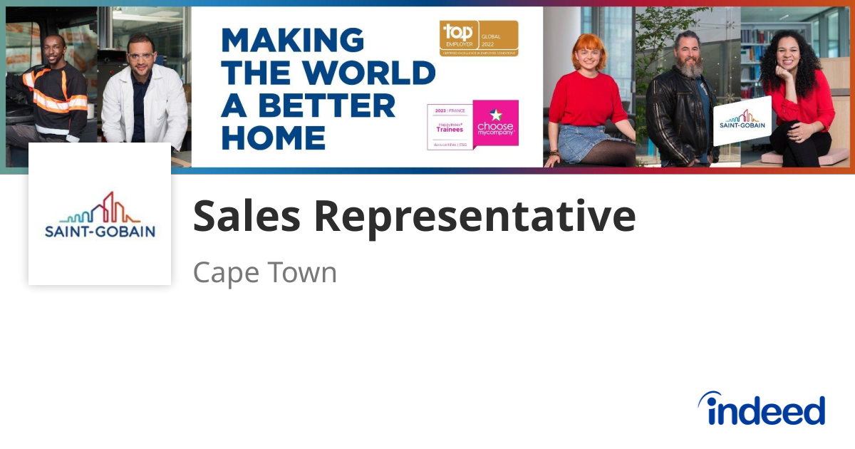 Sales Representative - Cape Town, Western Cape - Indeed.com