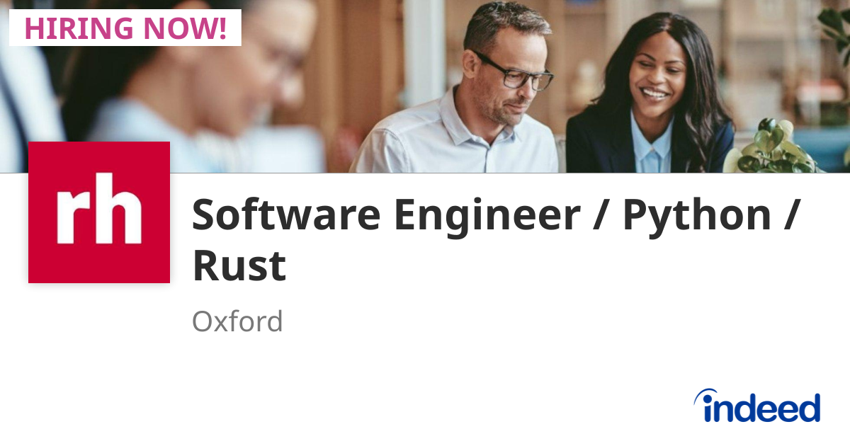 Software Engineer / Python / Rust - Oxford - Indeed.com