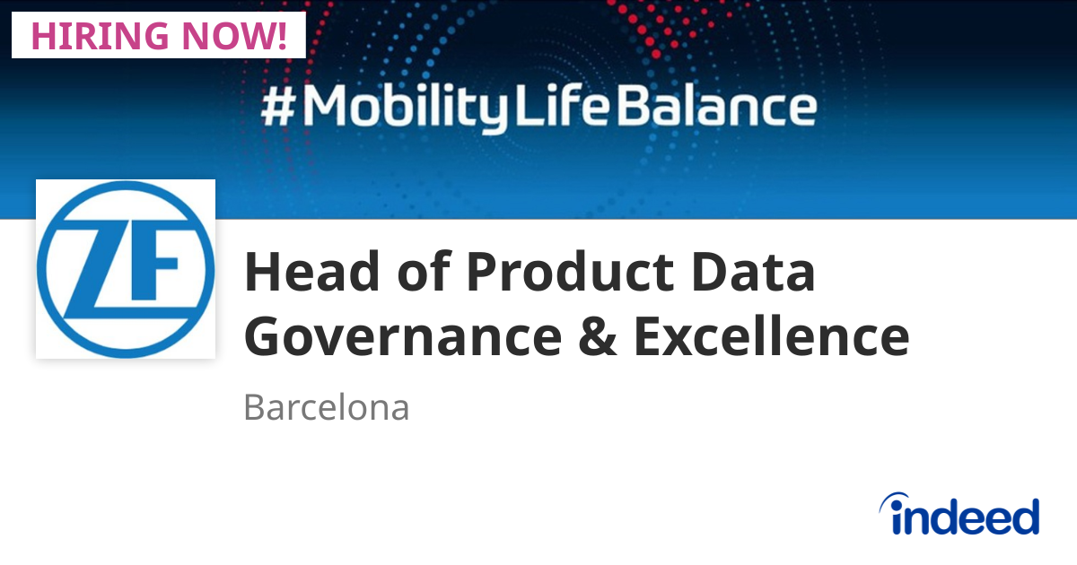 Head of Product Data Governance & Excellence - 08018 Barcelona ...