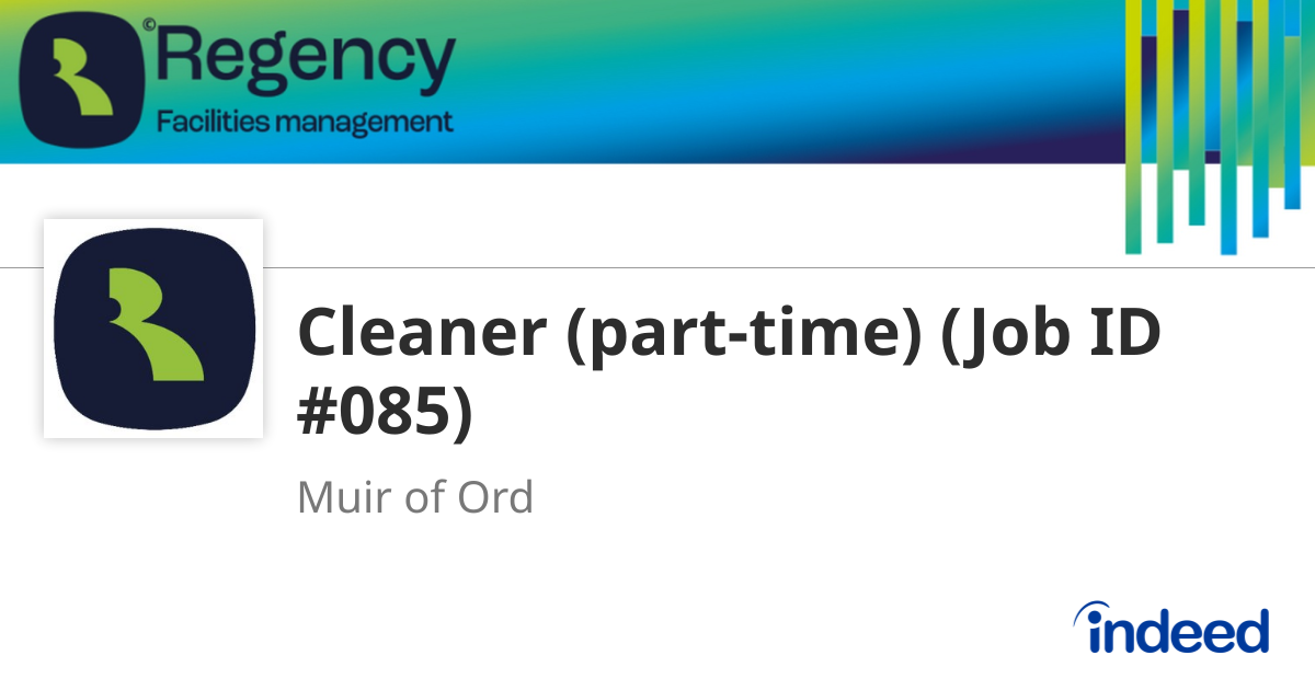 Cleaner (part-time) (Job ID #085) - Muir of Ord - Indeed.com