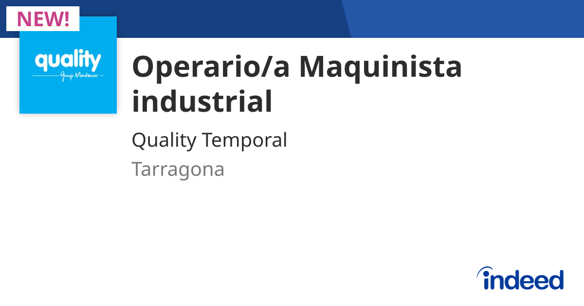 Operario/a Maquinista industrial - Tarragona, Tarragona provincia ...