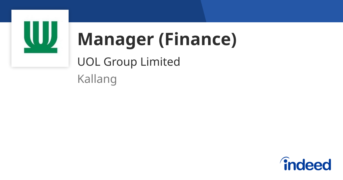 Manager (Finance) - Singapore 199591 - Indeed.com
