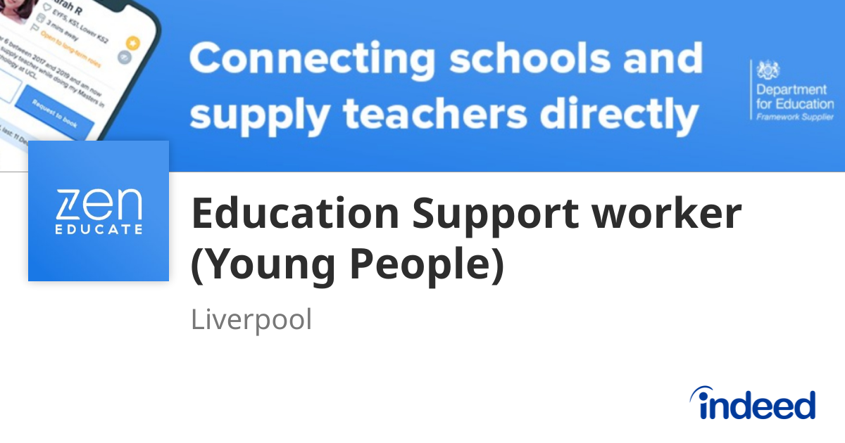 Education Support worker (Young People) - Liverpool - Indeed.com