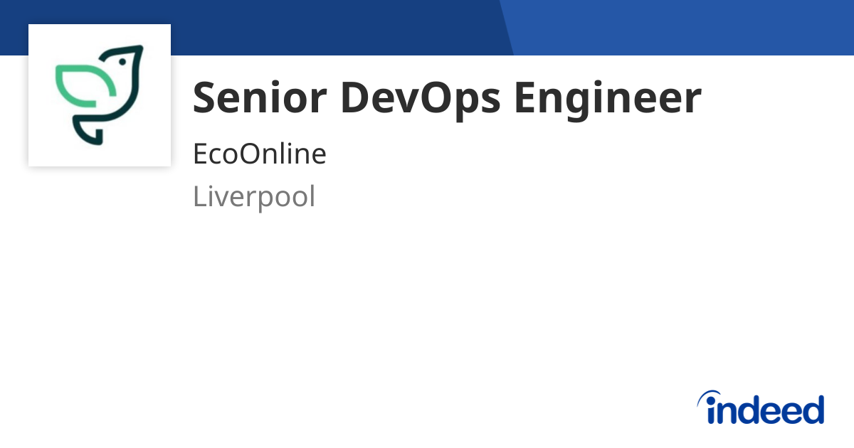 Senior DevOps Engineer - Liverpool L3 1BP - Indeed.com