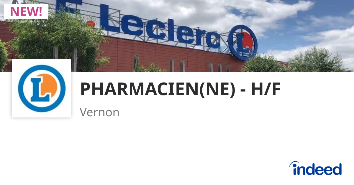PHARMACIEN(NE) - H/F - 27200 Vernon - Indeed.com