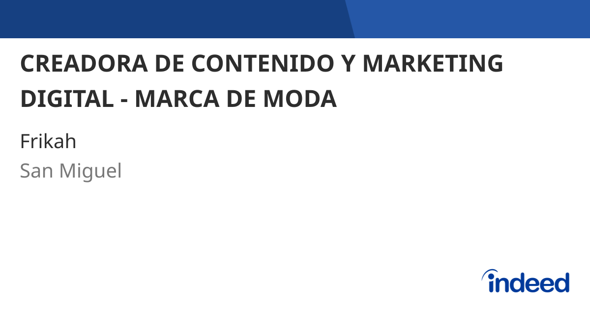 CREADORA DE CONTENIDO Y MARKETING DIGITAL - MARCA DE MODA - San Miguel ...