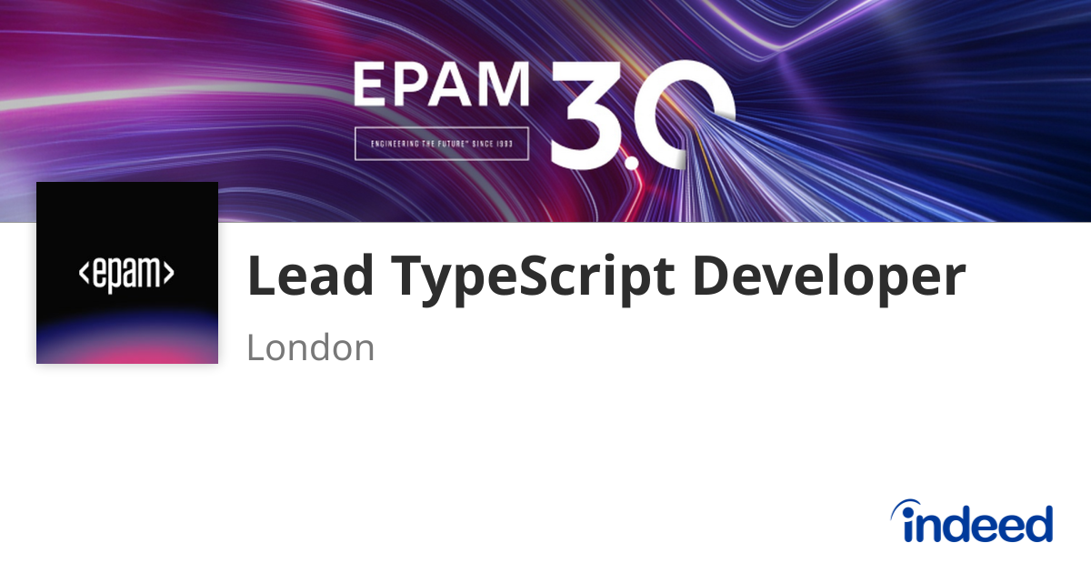 Lead TypeScript Developer - London - Indeed.com