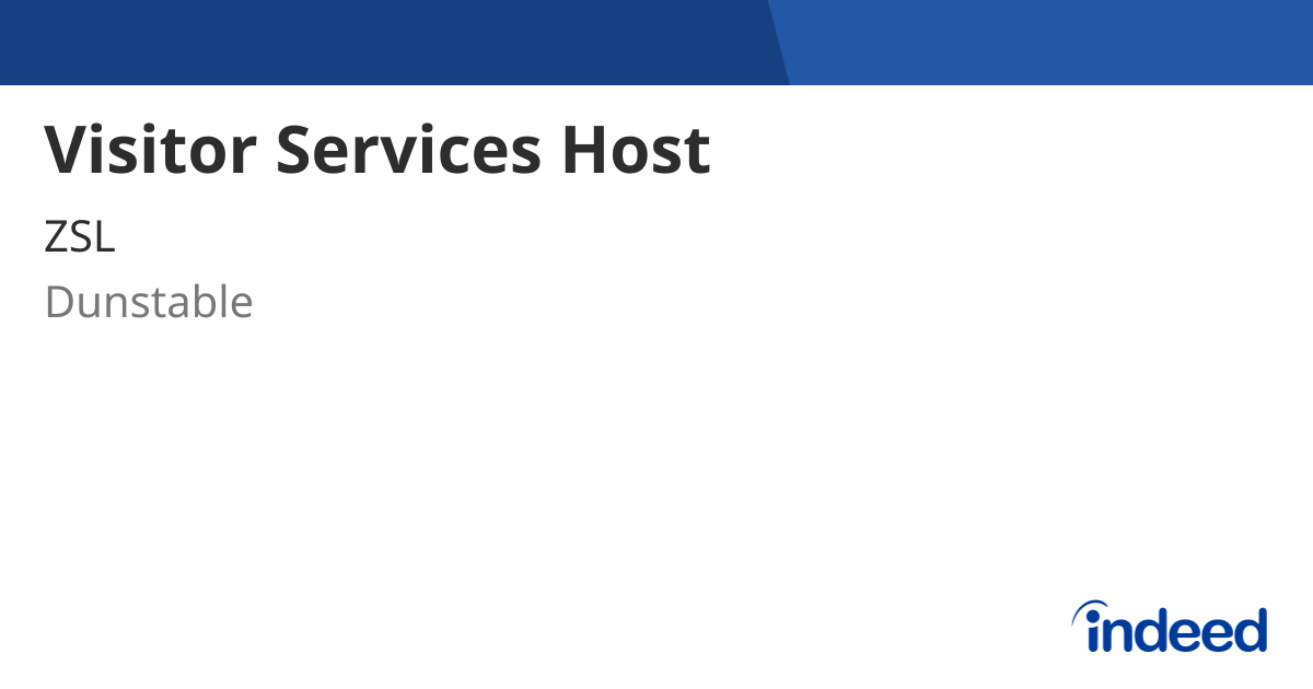 Visitor Services Host - Dunstable LU6 2LF - Indeed.com