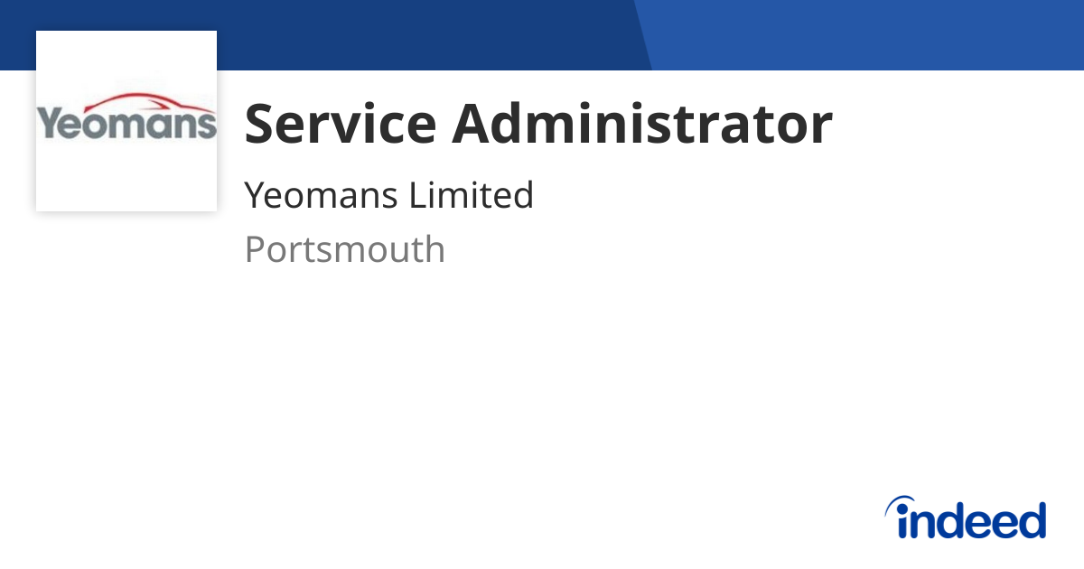 Service Administrator - Portsmouth PO6 4SR - Indeed.com