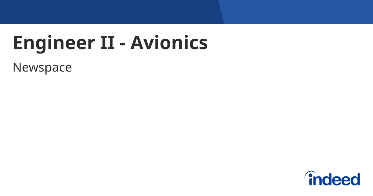 Engineer II - Avionics - Bengaluru, Karnataka - Indeed.com
