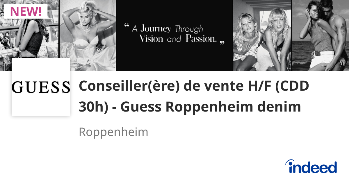 Conseiller(ère) de vente H/F (CDD 30h) - Guess Roppenheim denim ...