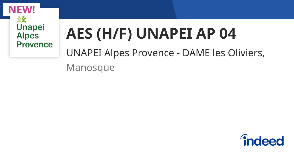AES (H/F) UNAPEI AP 04 - 04100 Manosque - Indeed.com