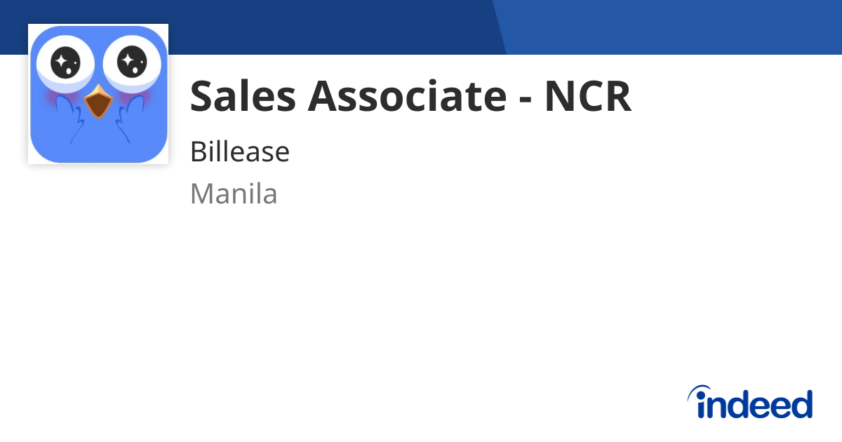 Sales Associate - NCR - Manila - Indeed.com