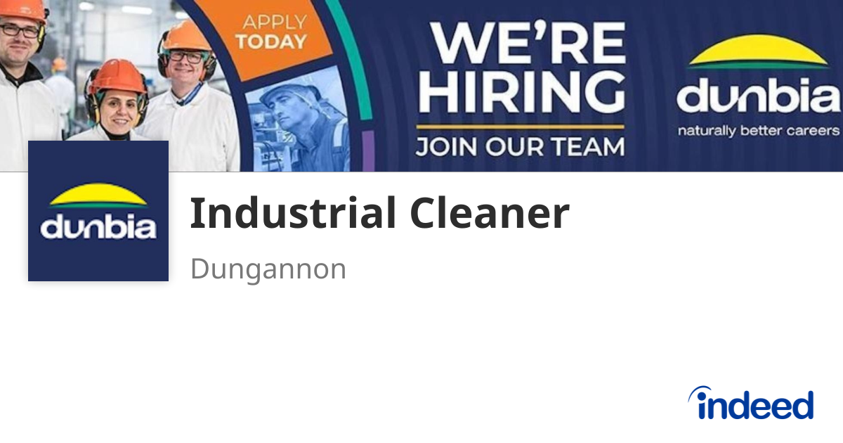 Industrial Cleaner - Dungannon BT70 1NJ - Indeed.com