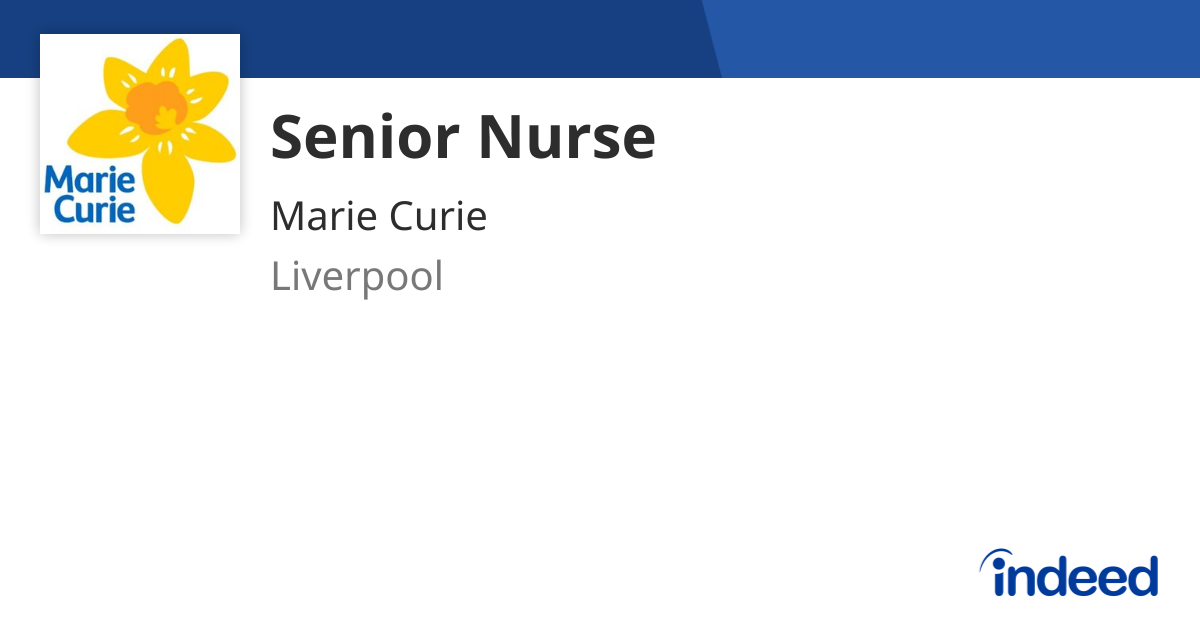 Senior Nurse - Liverpool - Indeed.com
