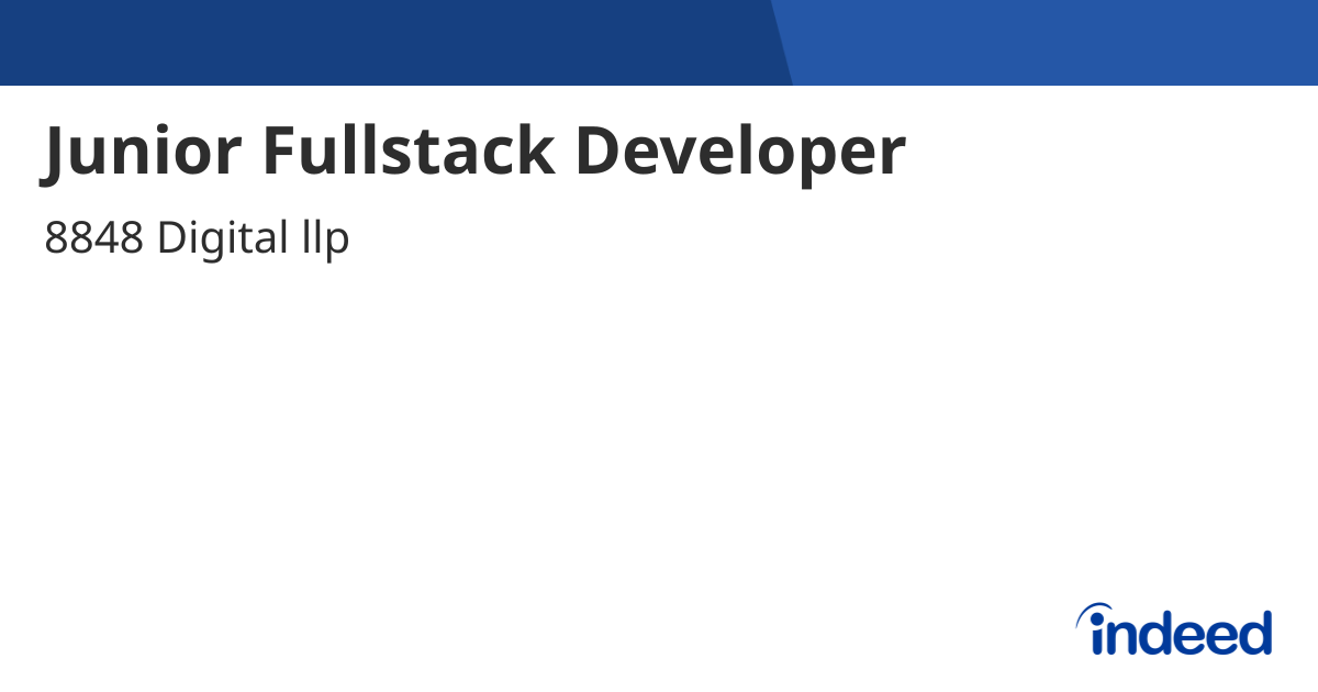 Junior Fullstack Developer - Mumbai, Maharashtra - Indeed.com