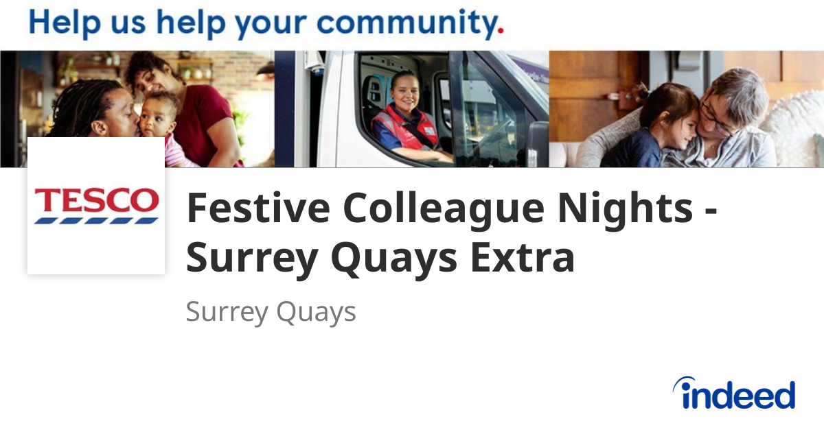 Festive Colleague Nights - Surrey Quays Extra - Surrey Quays SE16 7LL ...