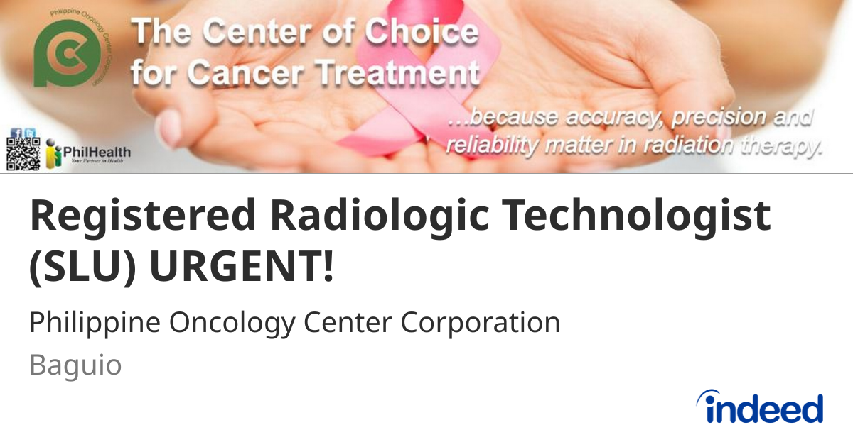Registered Radiologic Technologist (SLU) URGENT! - Baguio - Indeed.com