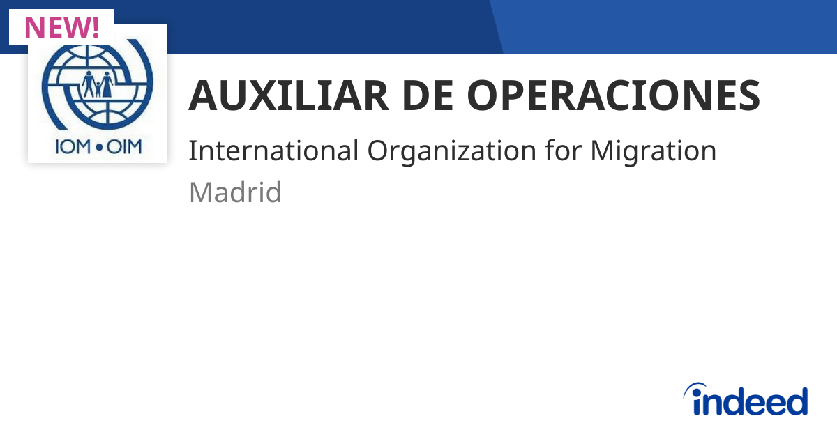 AUXILIAR DE OPERACIONES - Madrid, Madrid provincia - Indeed.com