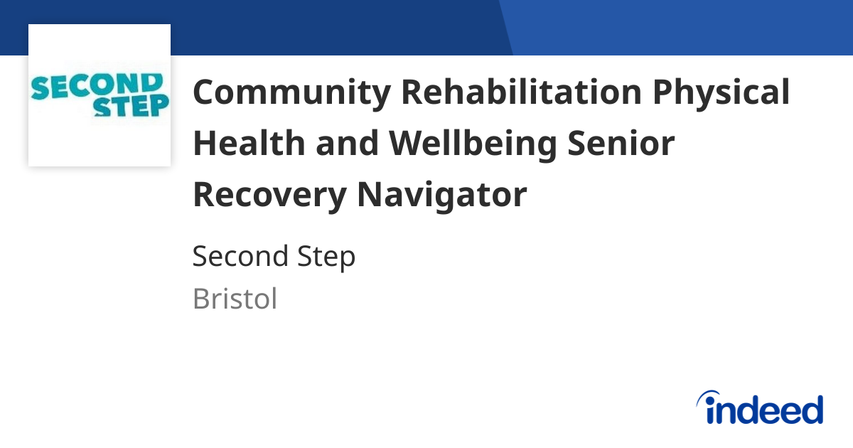 Community Rehabilitation Physical Health and Wellbeing Senior Recovery ...