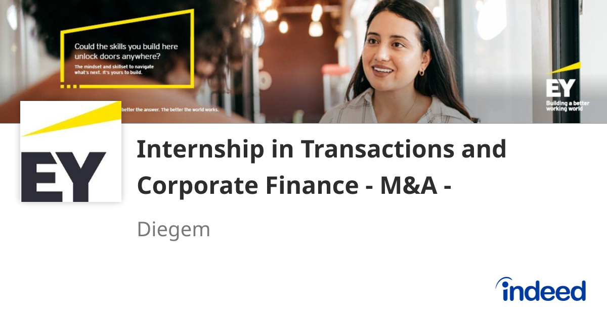 Internship in Transactions and Corporate Finance - M&A - Industries ...