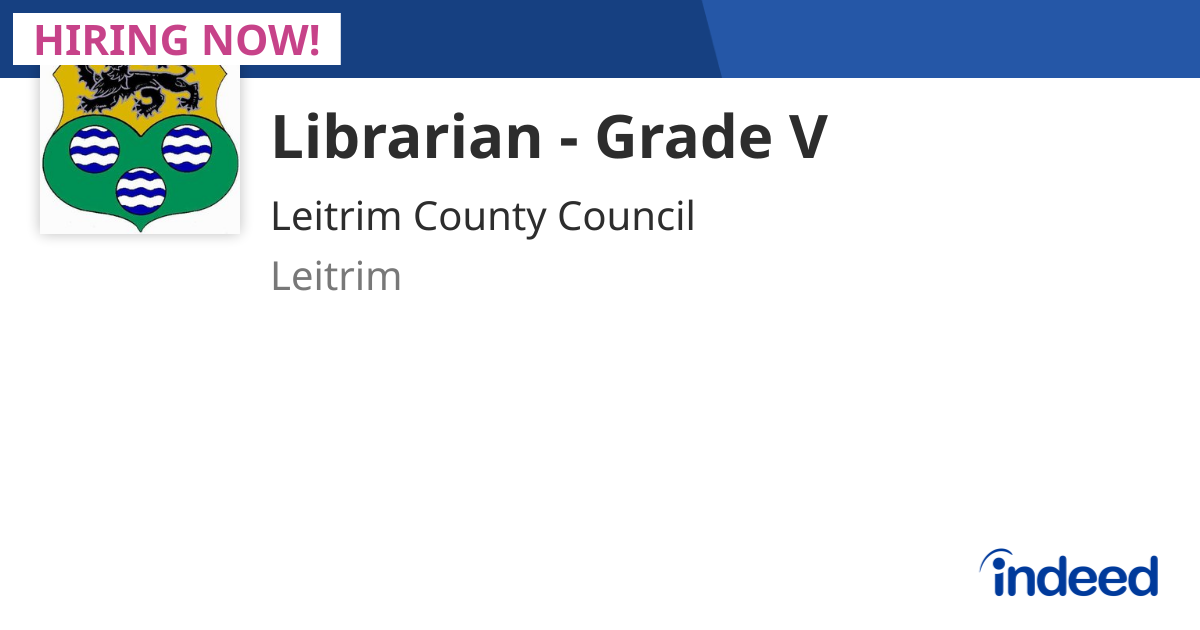 Librarian - Grade V - Leitrim, County Leitrim - Indeed.com