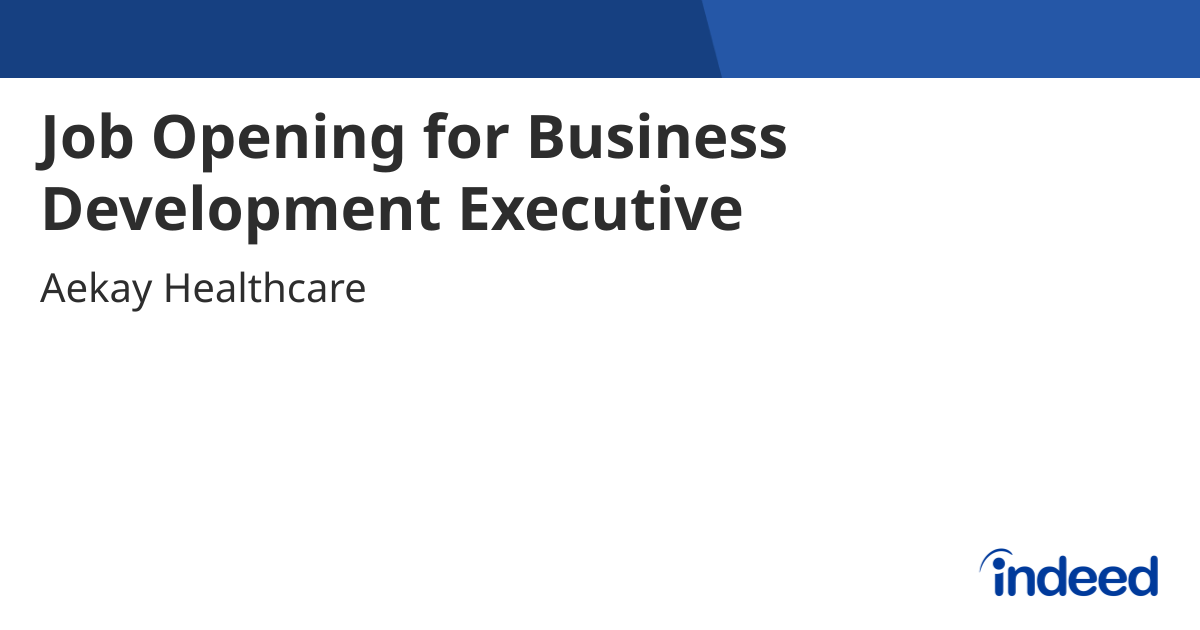 Job Opening for Business Development Executive - Gerugambakkam, Chennai, Tamil Nadu - Indeed.com