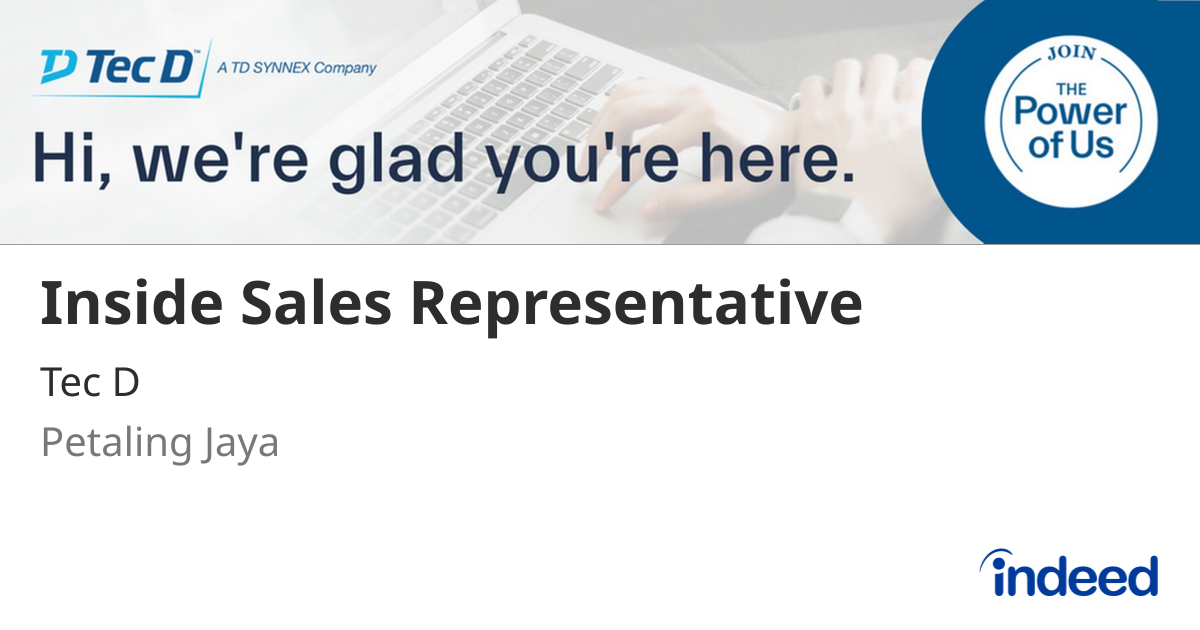 Inside Sales Representative - Petaling Jaya - Indeed.com