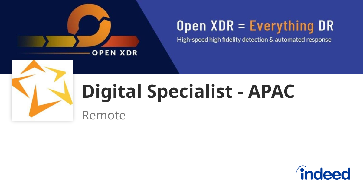 Digital Specialist- APAC - Remote - Indeed.com