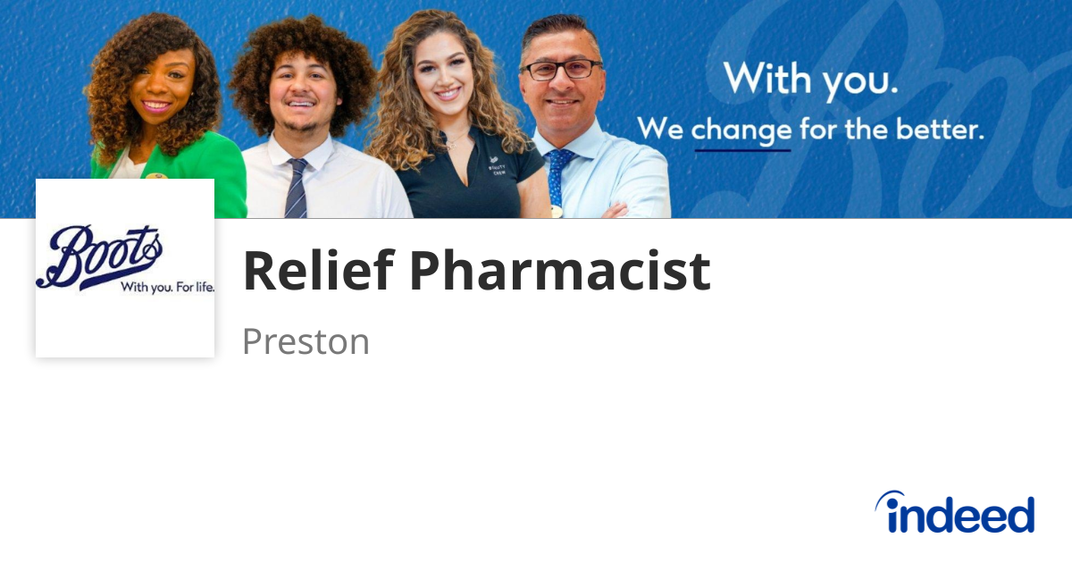 Relief Pharmacist - Preston PR1 - Indeed.com