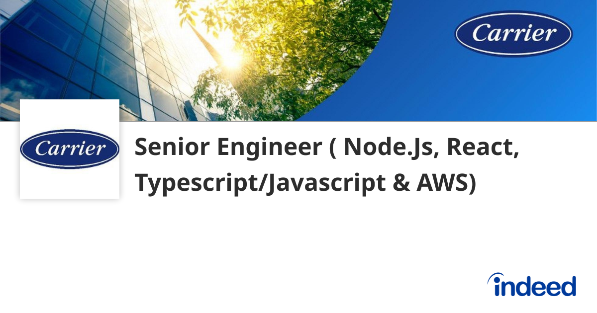 Senior Engineer ( Node.Js, React, Typescript/Javascript & AWS) - Hyderabad, Telangana - Indeed.com