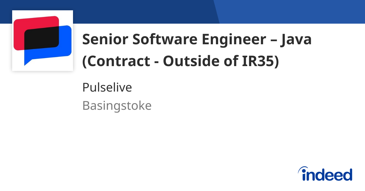 Senior Software Engineer – Java (Contract - Outside of IR35) - Basingstoke - Indeed.com
