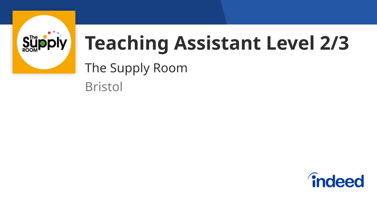 Teaching Assistant Level 2/3 - Bristol - Indeed.com
