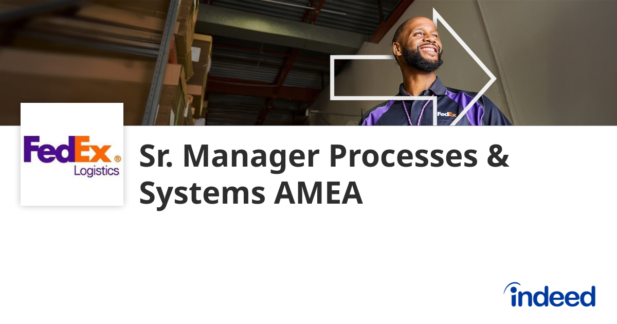 Sr. Manager Processes & Systems AMEA - New Territories - Indeed.com