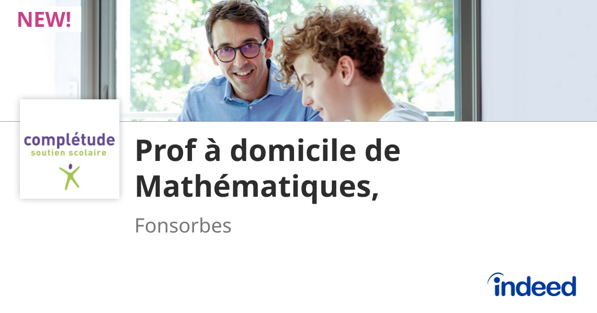 Prof à domicile de Mathématiques, Physique-Chimie - 31470 Fonsorbes ...