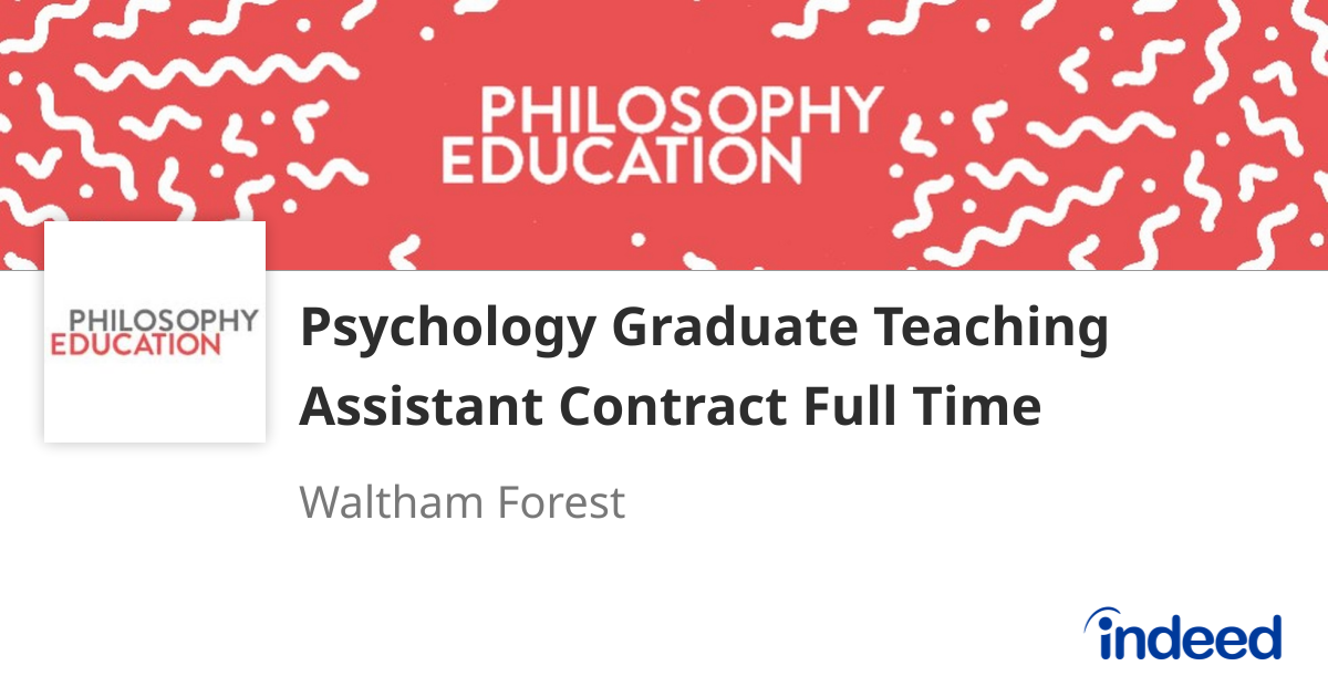 Psychology Graduate Teaching Assistant Contract Full Time NEW - Waltham ...
